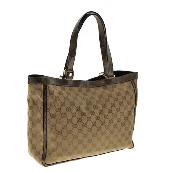 Gucci | Bags | Gucci Camel Tan Canvas Tote Sima Bag Leather | Poshmark